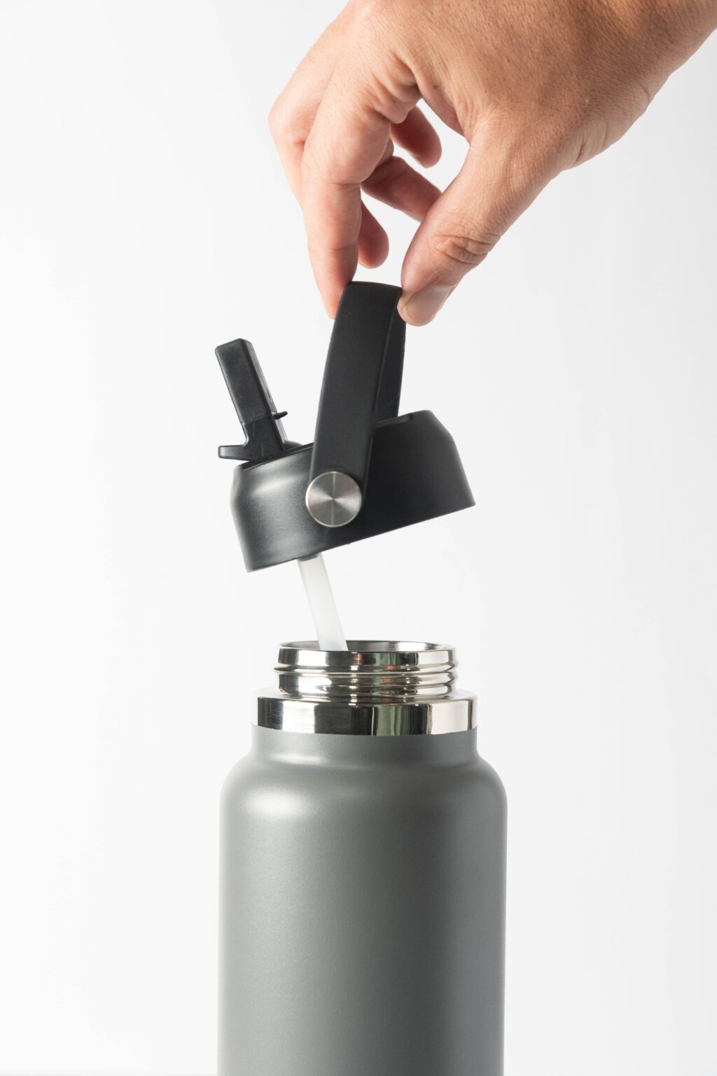 Botella 1000ml- Gris (tapa con pico) - weCOOL